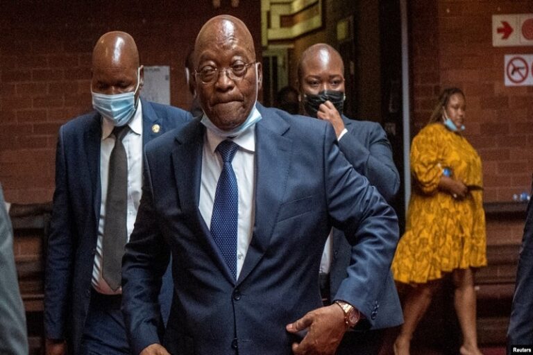 Zuma is sent back to jail by a South African court.